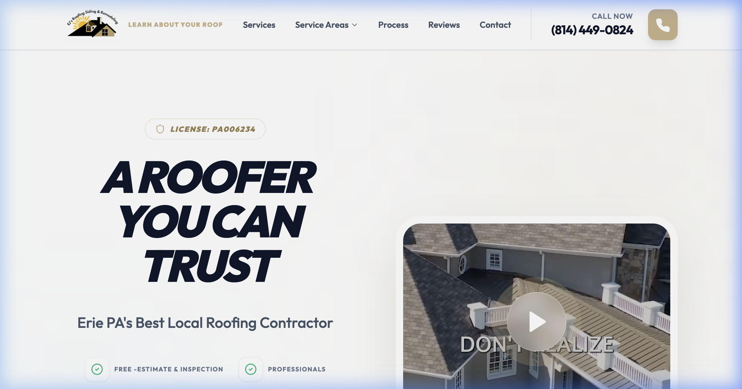 Roofing Contractor in Erie, PA | EJ's Roofing